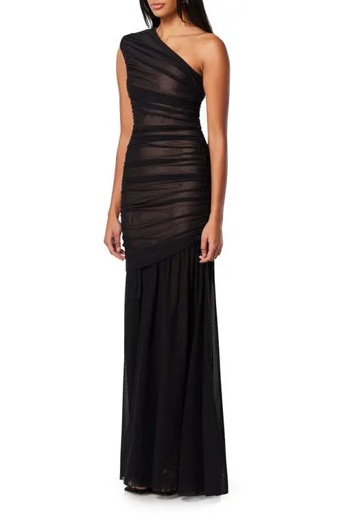 ELLIATT Vienna Ruched One-shoulder Gown