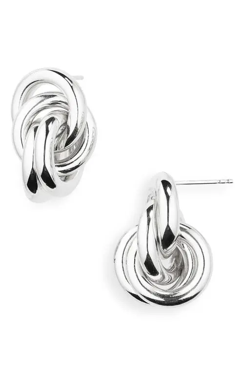 Lié Studio Vera Knot Tie Earrings - Sterling Silver