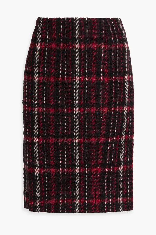 Marni Checked Wool-blend Tweed Skirt
