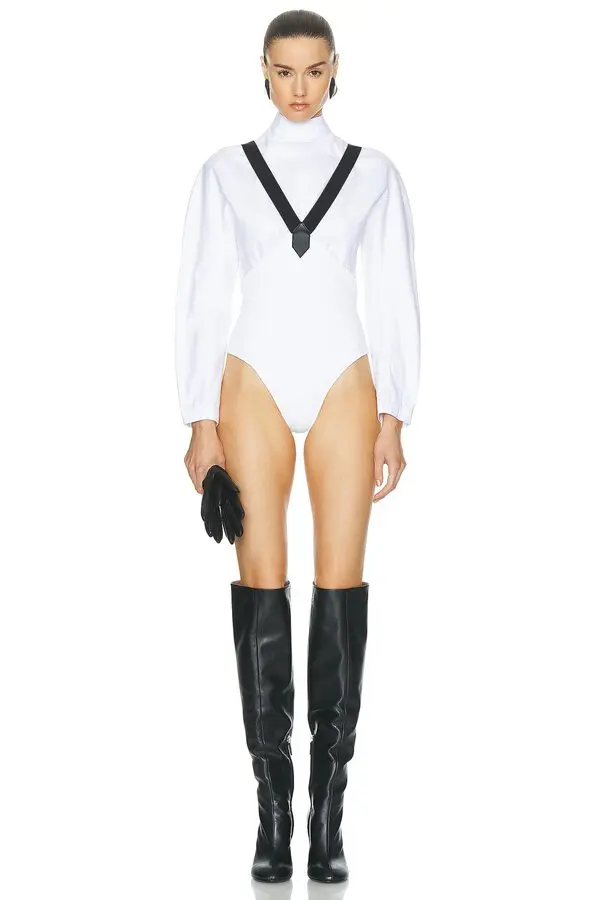 Alaïa Cinched Thong Bodysuit