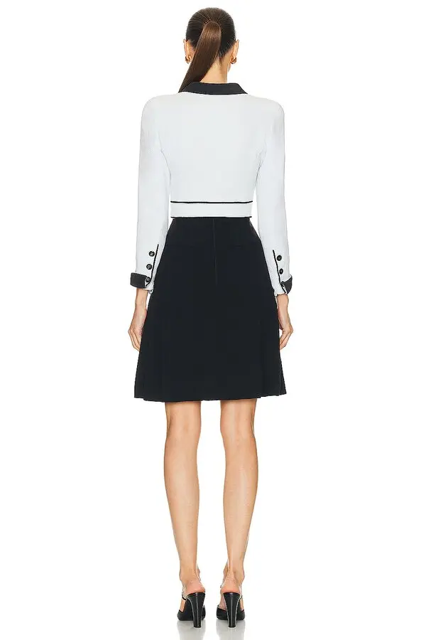 Chanel Cropped Jacket & Skirt Set - Black Baby Blue