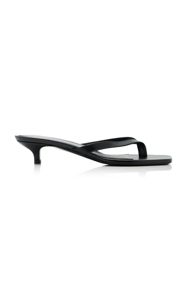 TOTEME Flip-flop Kitten Heel Sandals - Black