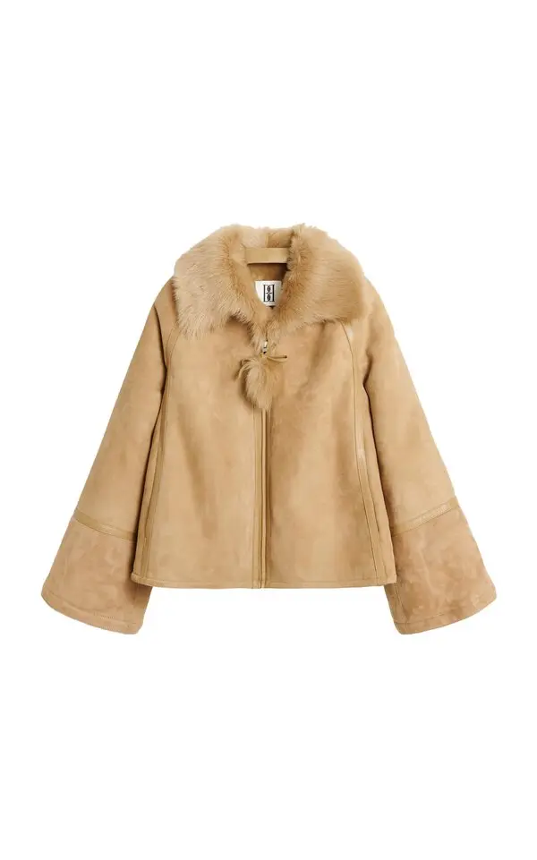 BY MALENE BIRGER Odellies Fur-trimmed Shearling Coat