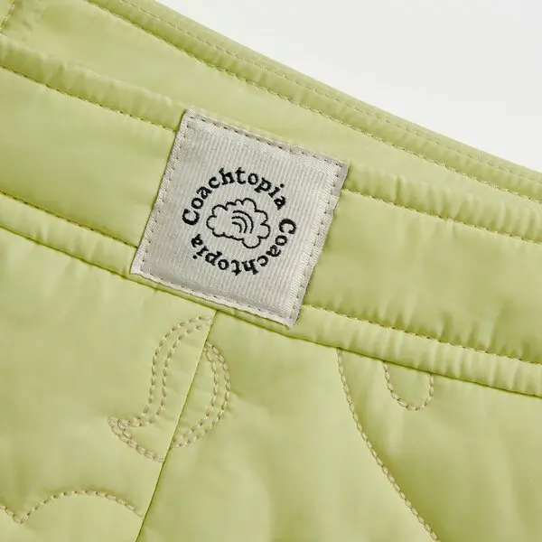 COACHTOPIA Loop Quilted Heart Mini Skirt - Pale Lime