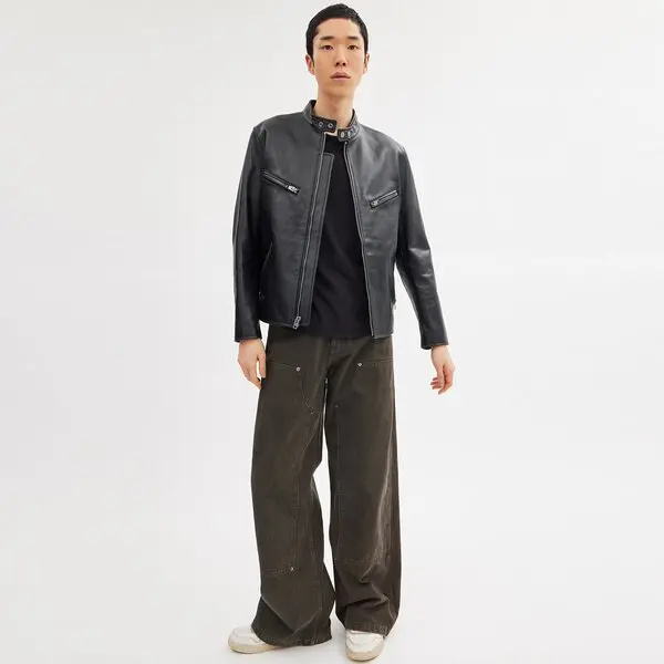 COACH Leather Racer Jacket - Black | Editorialist