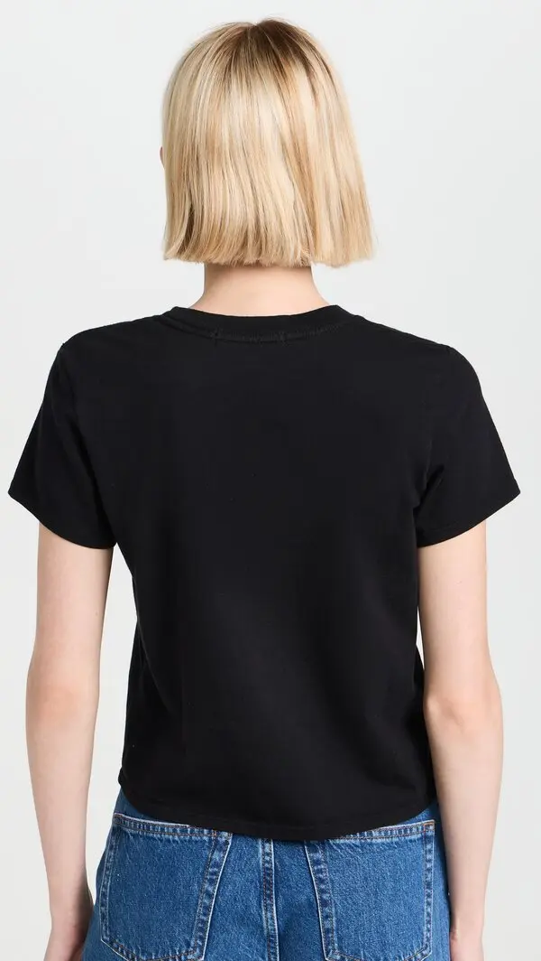 PERFECTWHITETEE Springsteen Supima Cotton Baby Tee - True Black