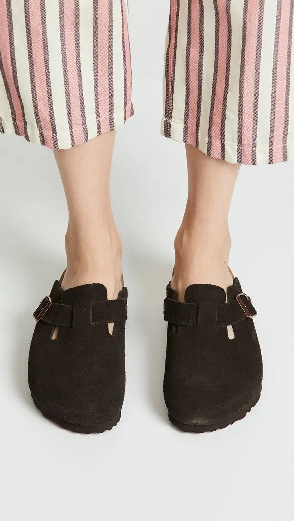 BIRKENSTOCK Boston Soft Footbed Narrow Clogs - Mocha