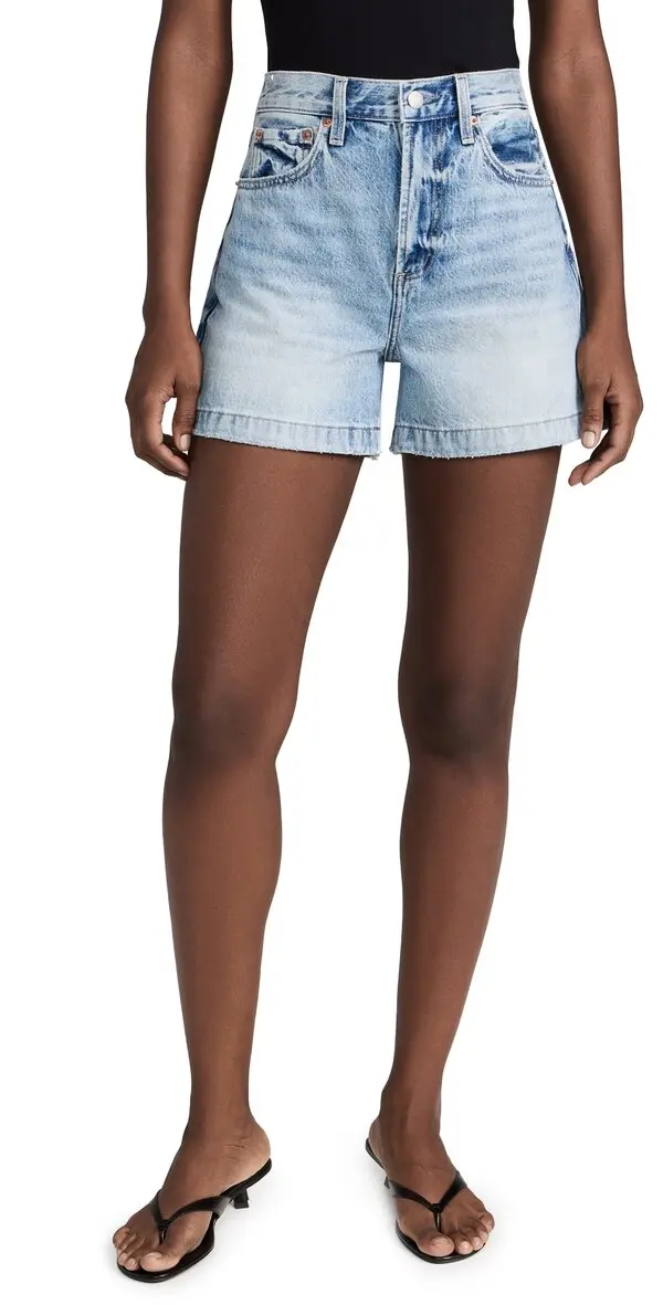 PISTOLA Saige Denim Shorts - French Riviera