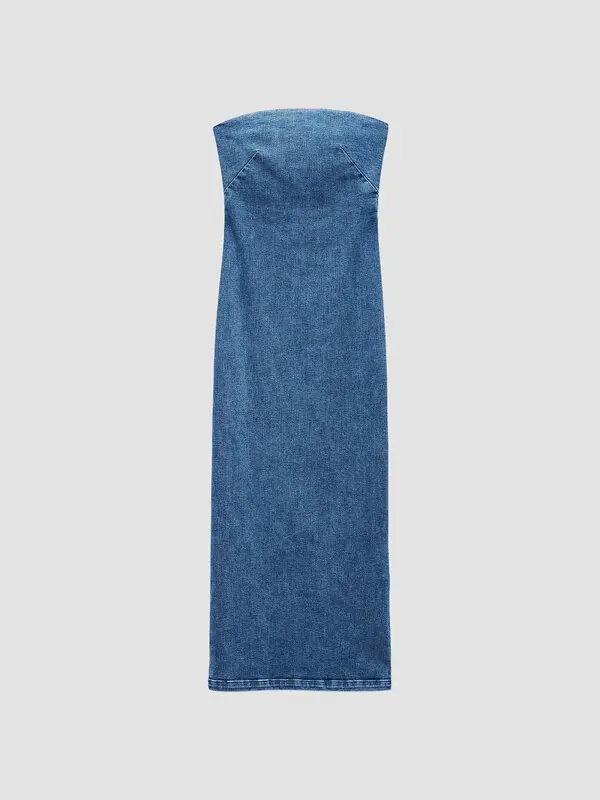 Rag & Bone Jasmine Stretch Denim Midi-dress - Elle