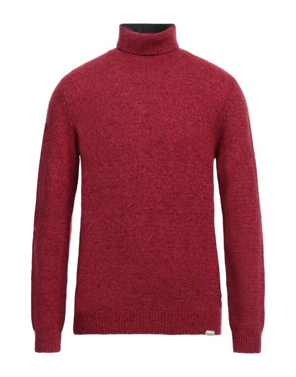 BROOKSFIELD Knitted Turtleneck Top - Red