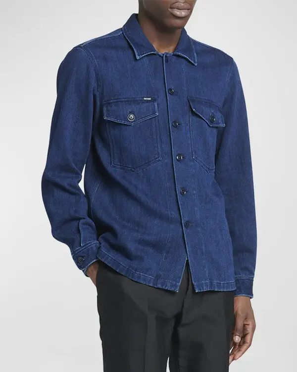 TOM FORD Apos;s Dark Wash Denim Overshirt