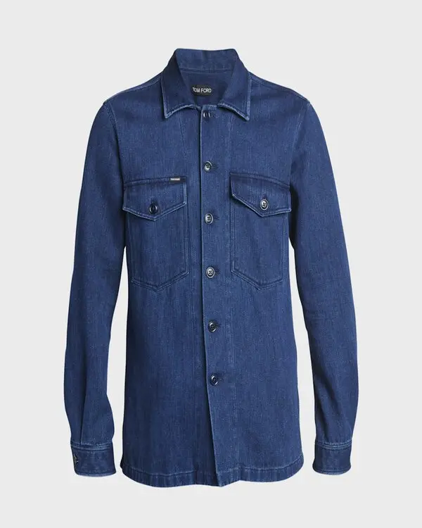 TOM FORD Apos;s Dark Wash Denim Overshirt