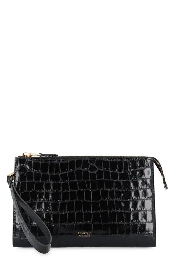 TOM FORD Leather Pouch - Black