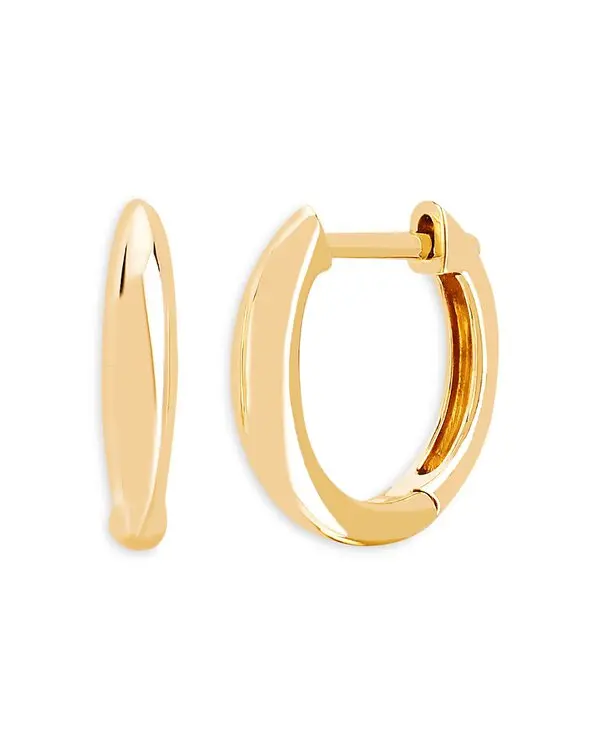 Ef Collection 14k Yellow Dome Huggie Hoop Earrings - Gold