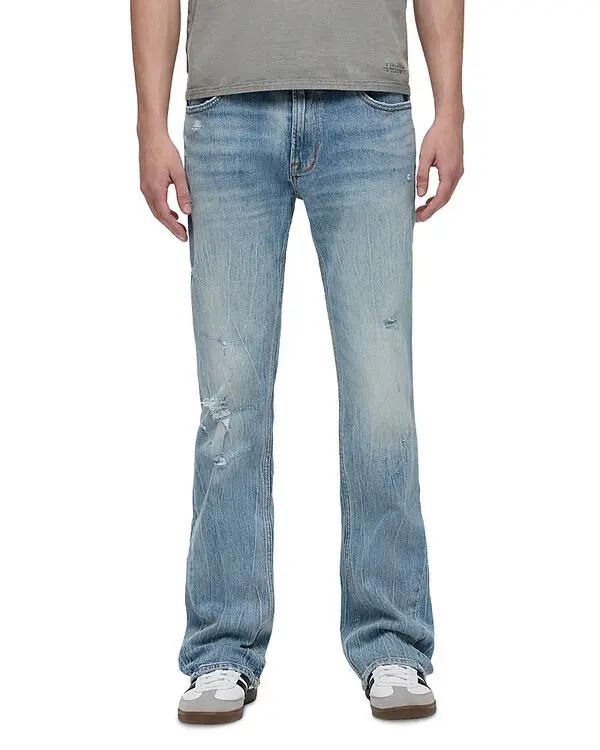 Hudson Jeans Walker Kick Flare Distressed Jeans - Resort