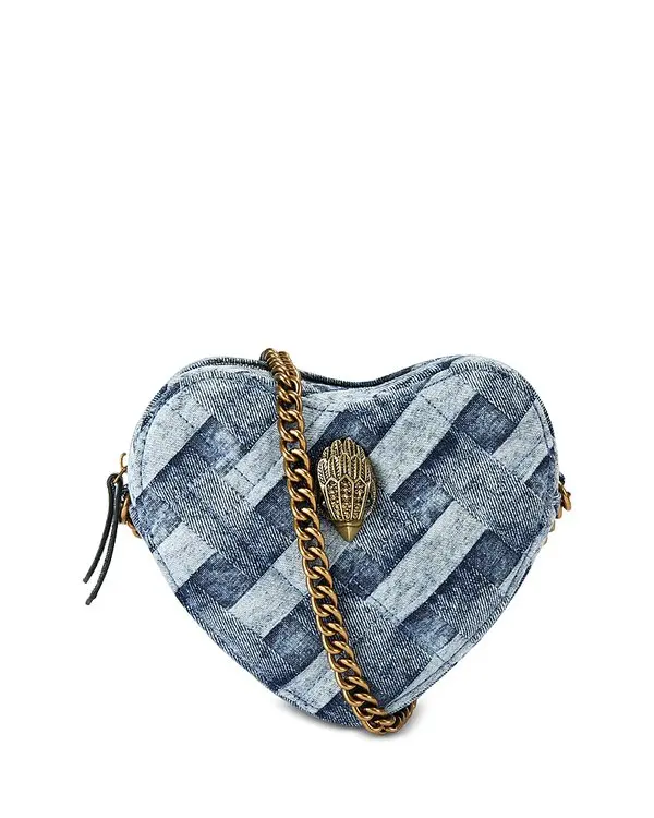 Kurt Geiger Kensington Denim Heart Crossbody - Navy