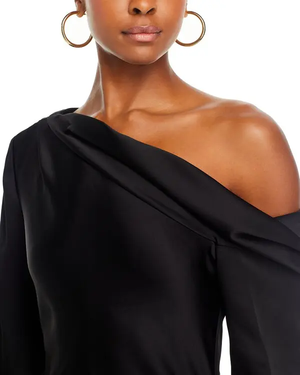 Simkhai Cameron One Shoulder Mini Dress - Black