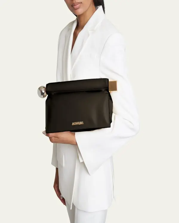 Jacquemus La Pochette Rond Clutch Bag - Black
