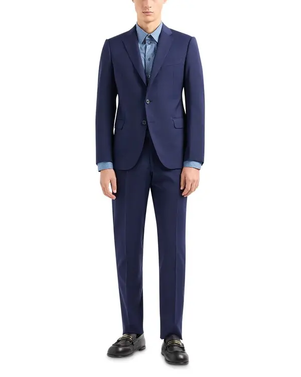 Emporio Armani Slim Fit Tropical Wool Trousers