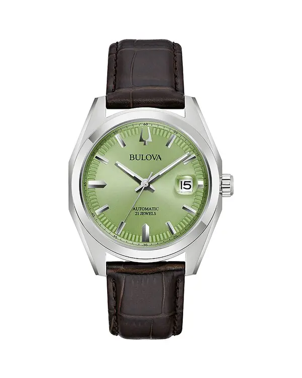 Bulova Classic Surveyor 39mm Watch - Green/brown