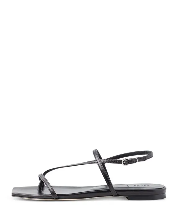 AeydĒ Ellan Ankle Strap Thong Sandals - Black