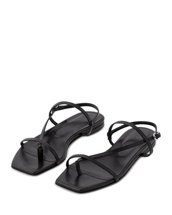 AeydĒ Ellan Ankle Strap Thong Sandals - Black