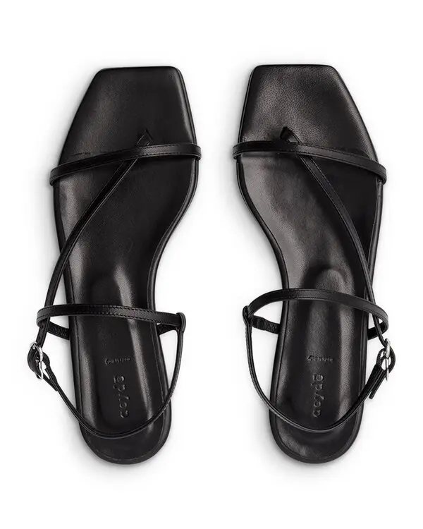 AeydĒ Ellan Ankle Strap Thong Sandals - Black