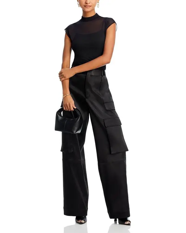 Aqua Mesh Mock Neck Top