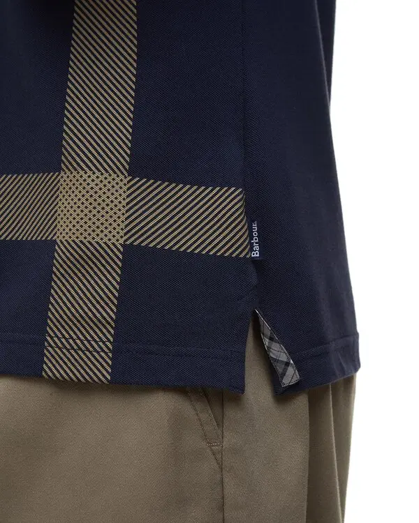 Barbour Blaine Cotton Pique Regular Fit Polo Shirt - Navy/pine