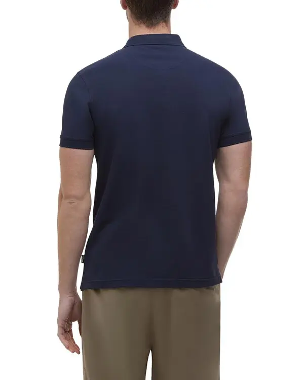Barbour Blaine Cotton Pique Regular Fit Polo Shirt - Navy/pine