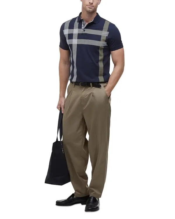 Barbour Blaine Cotton Pique Regular Fit Polo Shirt - Navy/pine