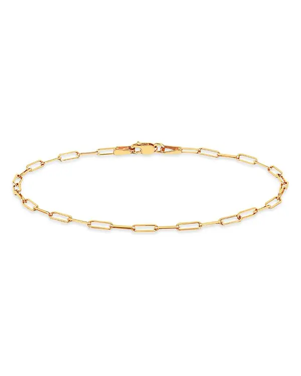Ef Collection 14k Yellow Lola Open Mini Chain Link Bracelet - Gold