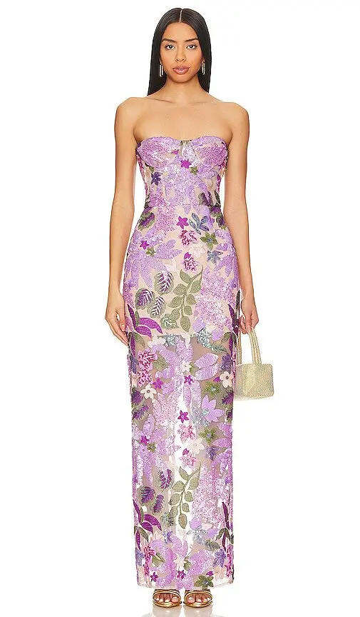 BRONX AND BRONCO Dahlia Gown - Lilac Multi