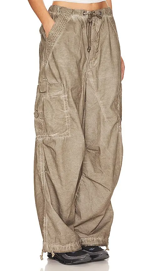 Jaded London Oil Wash Parachute Pants - Beige | Editorialist