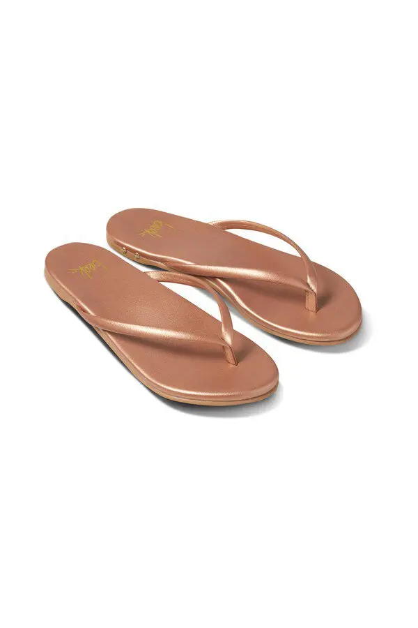 Beek Sunbeam Leather Flip-flop Sandal - Gold