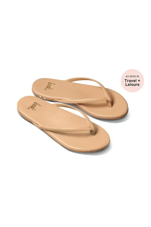Beek Sunbeam Leather Flip-flop Sandal - Natural