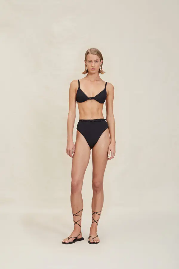 Devon Windsor Miley Bikini Top - Black