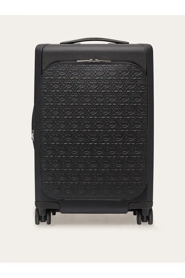 FERRAGAMO Embossed Gancini Hand Luggage - Black