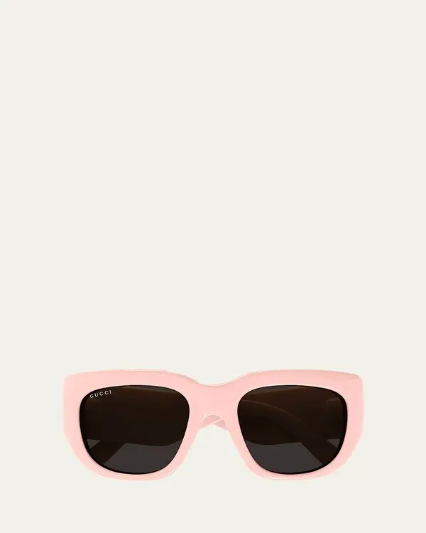 Gucci Gg Butterfly Sunglasses - Shiny Solid Pink
