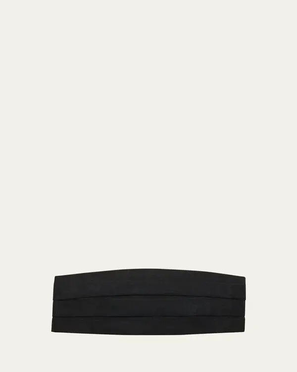 Charvet Silk Grosgrain Cummerbund - Black