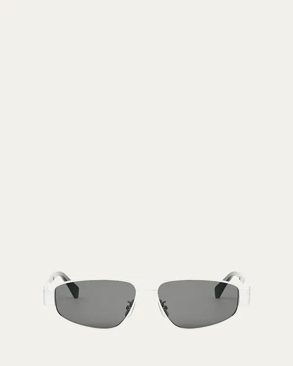 Celine Triomphe Pilot Sunglasses - Shiny Palladium / Smoke