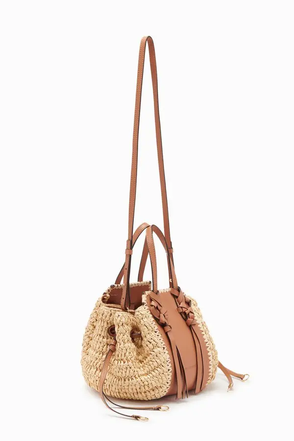 Ulla Johnson Gio Raffia Crossbody Handbag