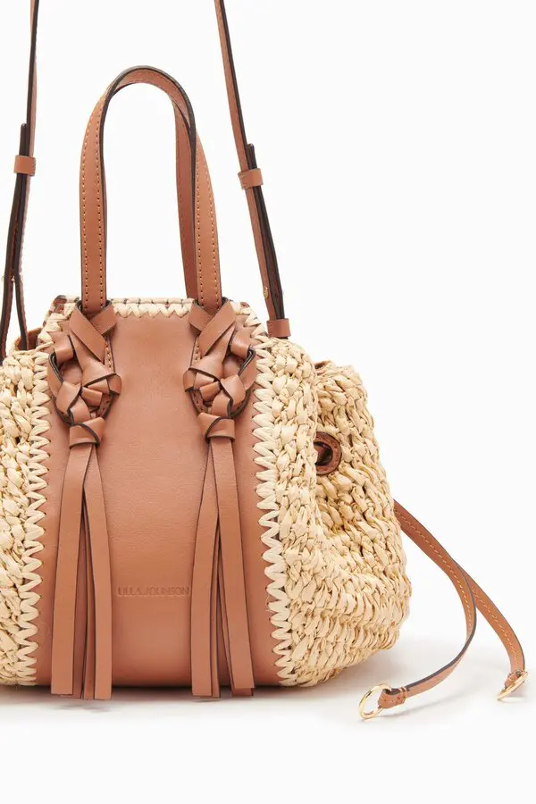 Ulla Johnson Gio Raffia Crossbody Handbag
