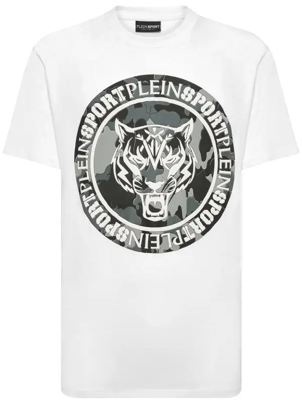 PLEIN SPORT Graphic-print Cotton T-shirt - White