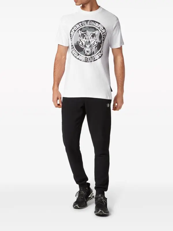 PLEIN SPORT Graphic-print Cotton T-shirt - White