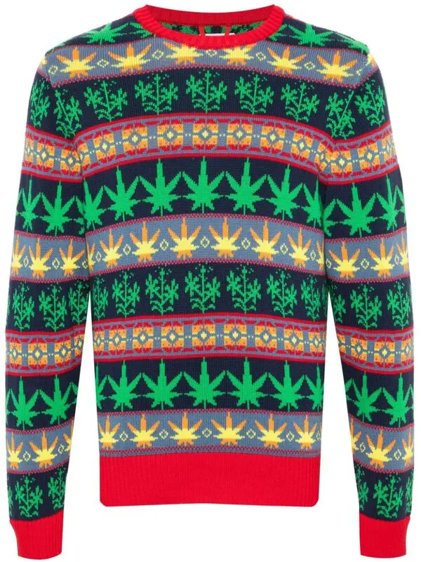 BODE Marin Patterned Jacquard Jumper - Green