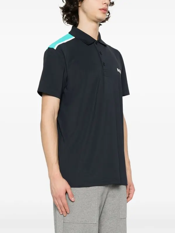 BOSS Logo-print Polo Shirt - Blue