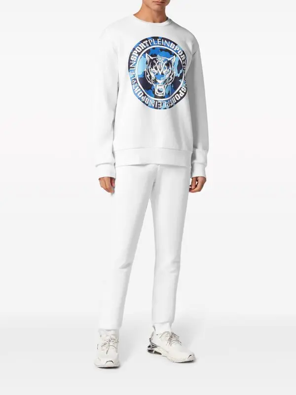 PLEIN SPORT Tiger-print Sweatshirt - White