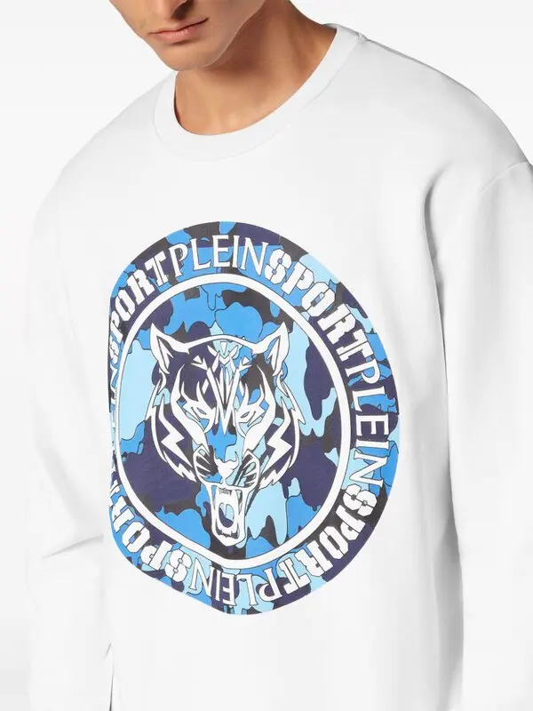 PLEIN SPORT Tiger-print Sweatshirt - White