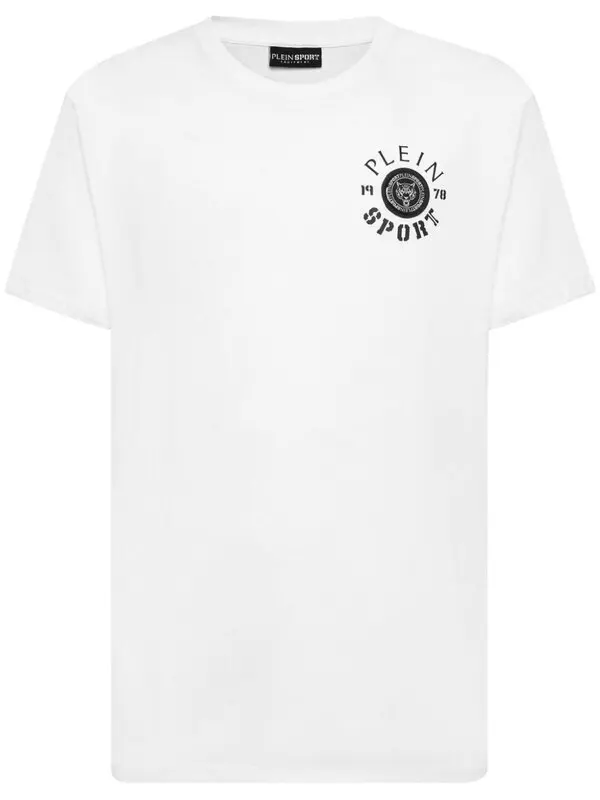 PLEIN SPORT Logo-appliqué Cotton T-shirt - White